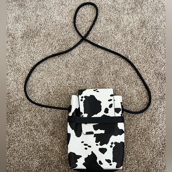 Bags | Textured Cow Print Shoulder Crossbody Bag Small Compact Shoulder ...